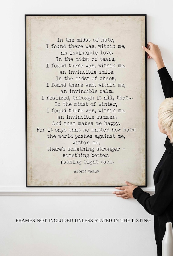 PRINTABLE Albert Camus Invincible Summer Vintage Page - Etsy