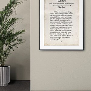Carl Sagan Book Page Inspirational Wall Art, What an Astonishing Thing ...
