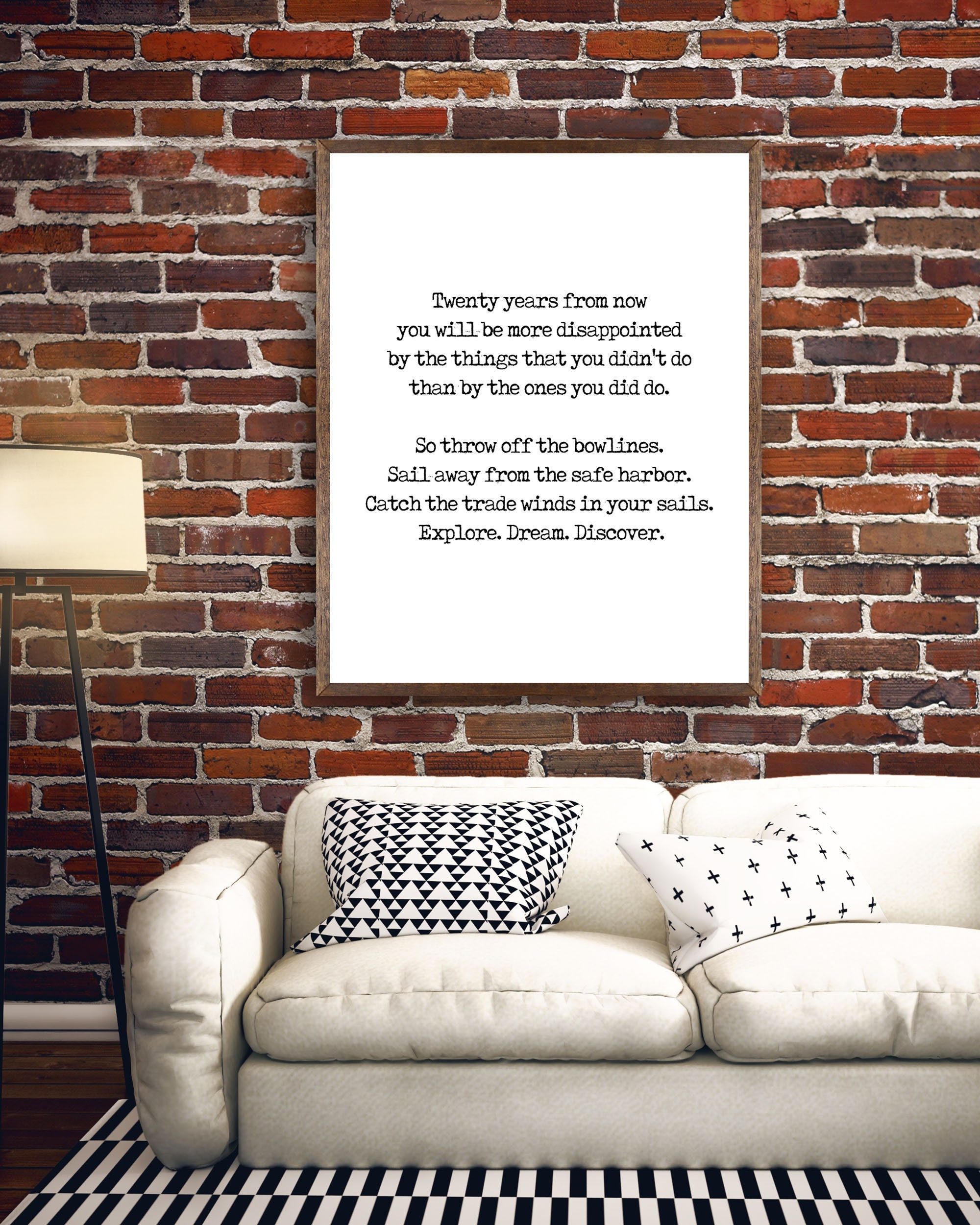 Twenty Years From Now Travel Decor Inspirational Quote Print, Explore ...