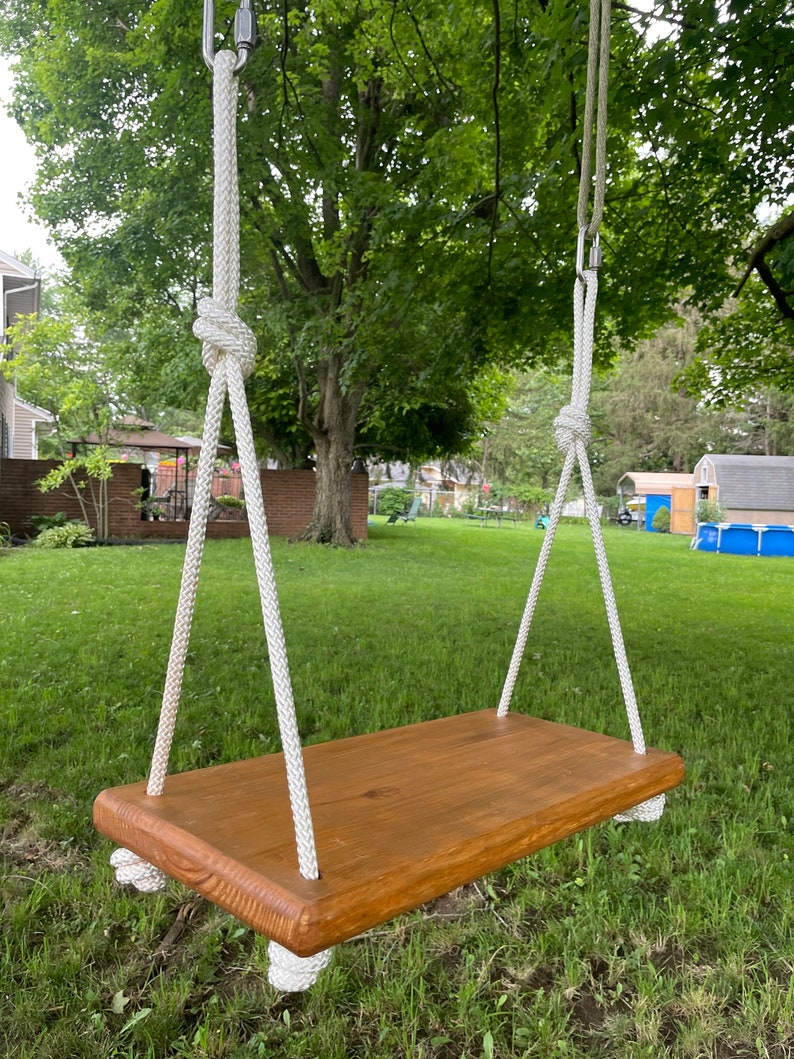 Tree Swing - Pine With Nylon Rope - Etsy