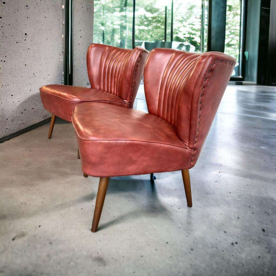 Set of 2 Vintage Cocktail Chairs / Single Seats / Seats - Etsy