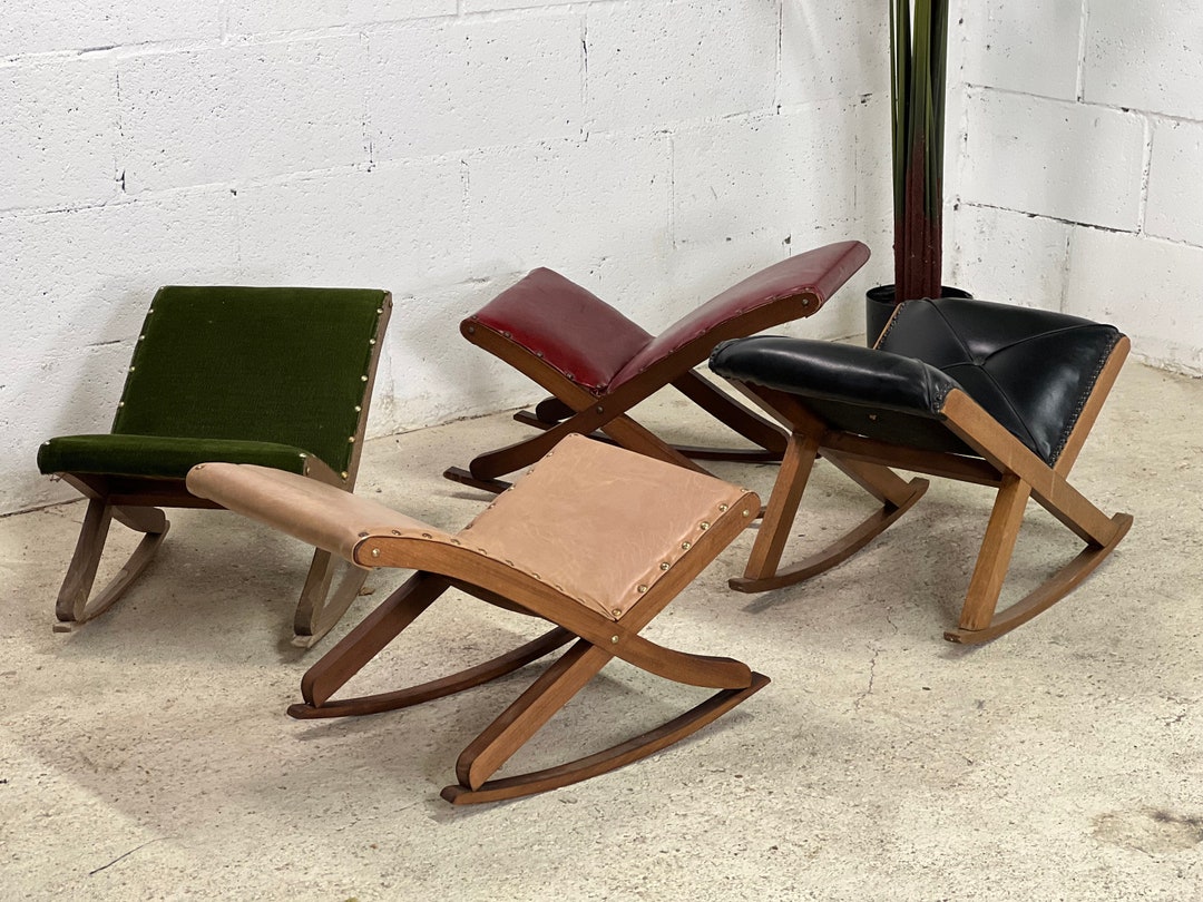 Vintage Wooden Swing Footstool / Ottoman - Etsy