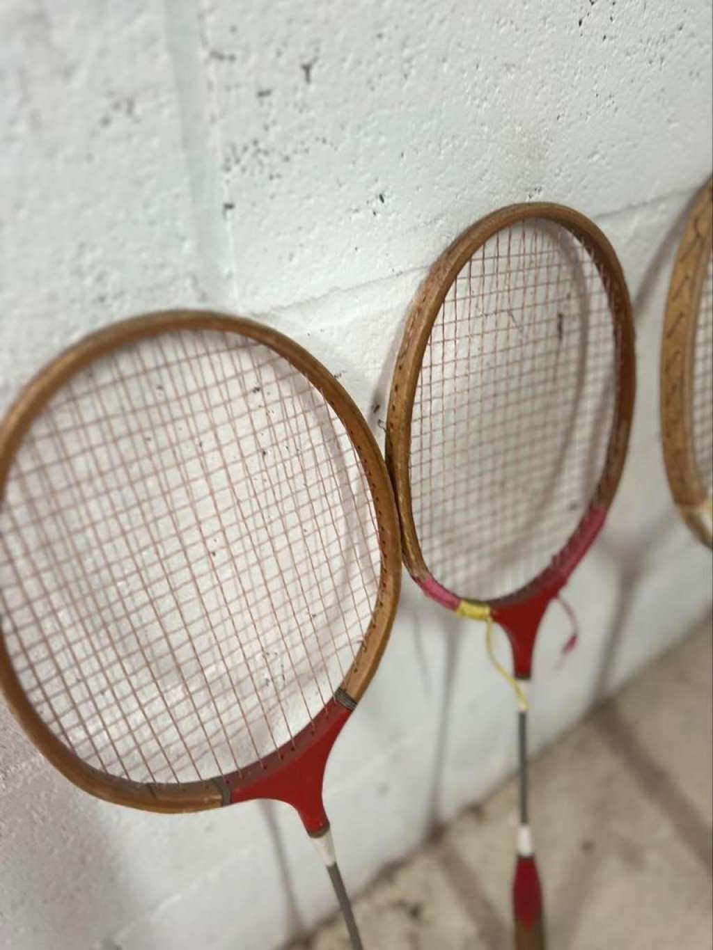 Vintage Wooden Badminton / Tennis Racket - Etsy
