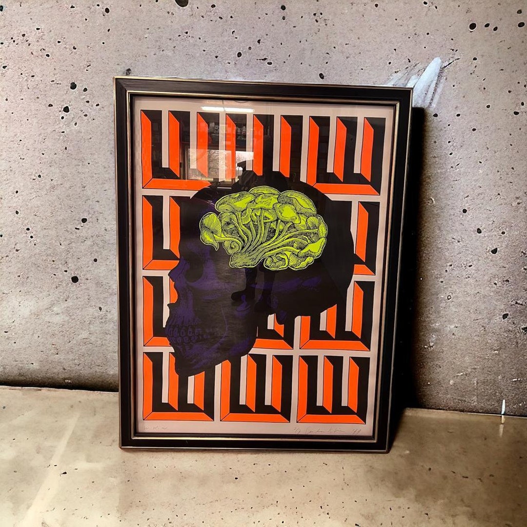 XXL Screenprint Gaston Klein With Frame Glass & Wood - Etsy