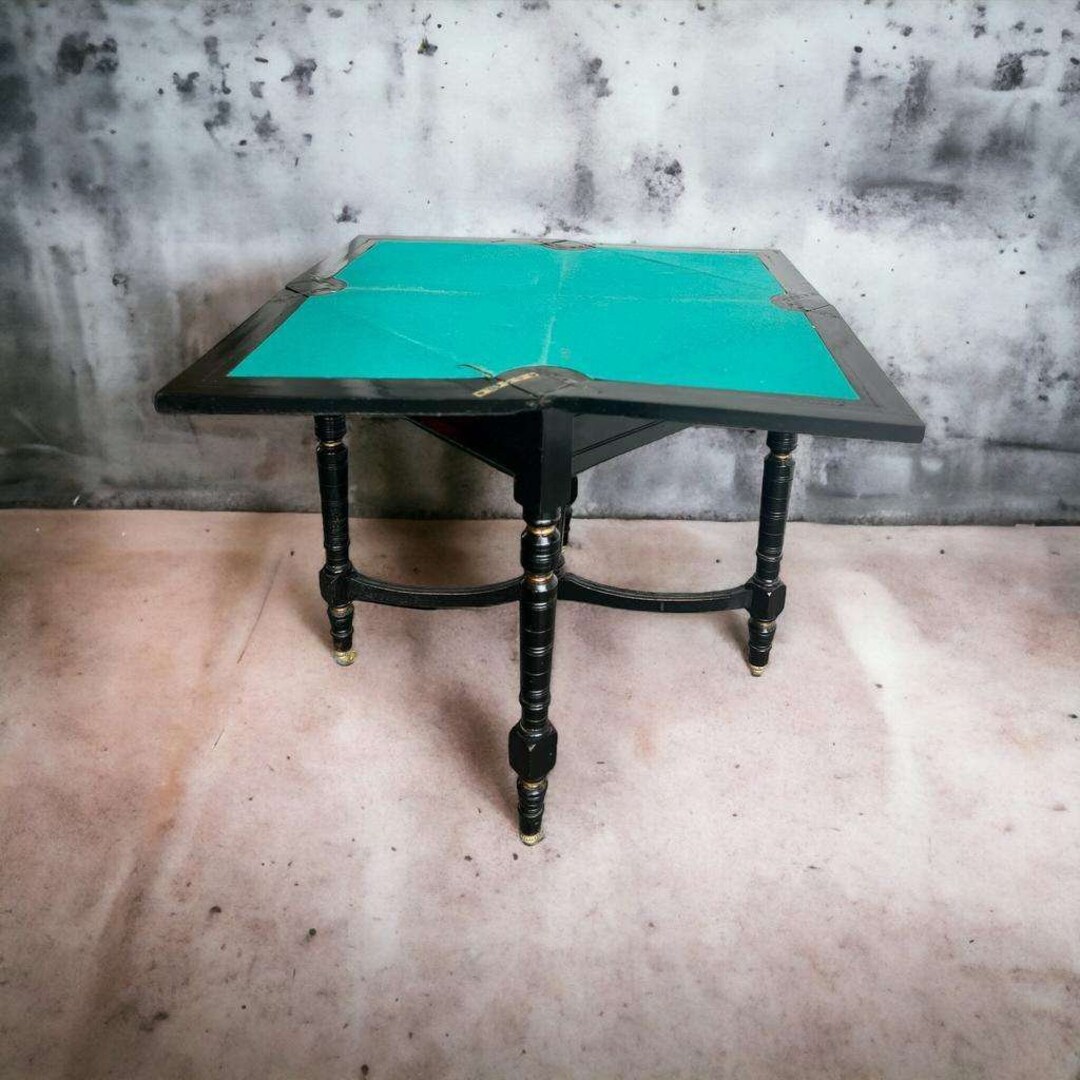 Antique Card Table / Game Table: Fold-out Envelope Model - Etsy