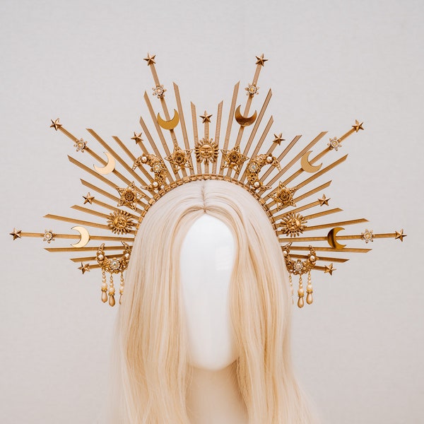 Gold Sun Crown - Etsy