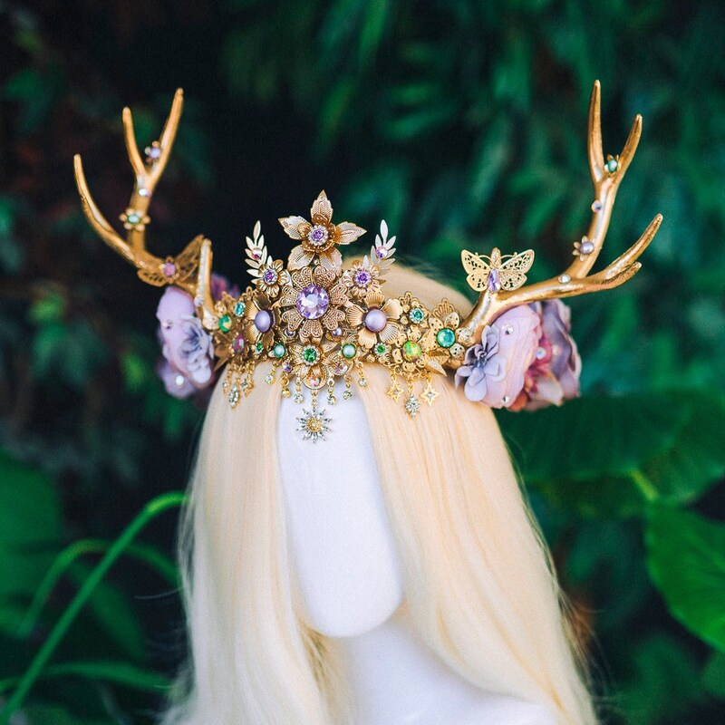 Flower Antler - Etsy