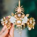 Scorpio Zodiac Tiara Gold White Celestial Goddess Headpiece Astrology ...