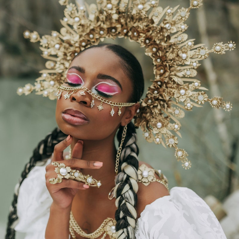 White Gold Goddess Outfit - Etsy