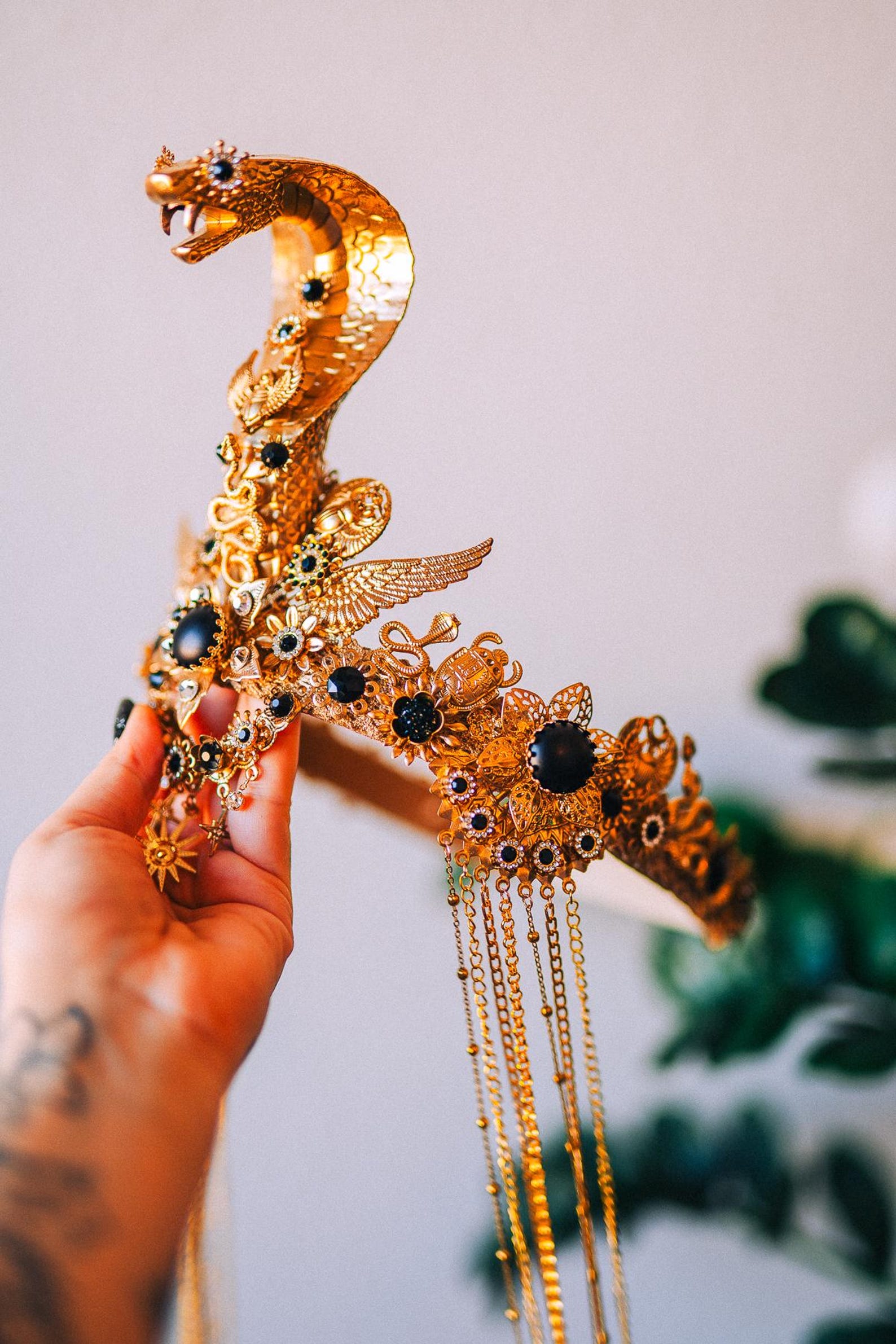 Cleopatra Royal Cobra Headdress Egyptian Goddess Crown - Etsy