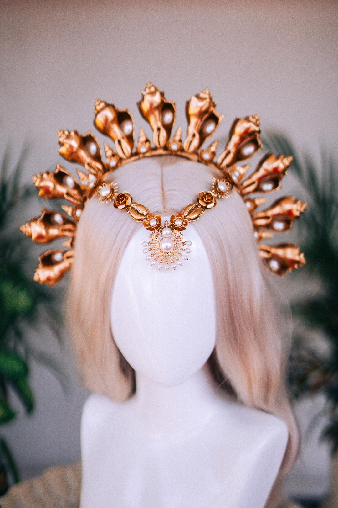SALE Pisces Crown, Mermaid Tiara, Zodiac Headpiece, Ocean Goddess Halo ...