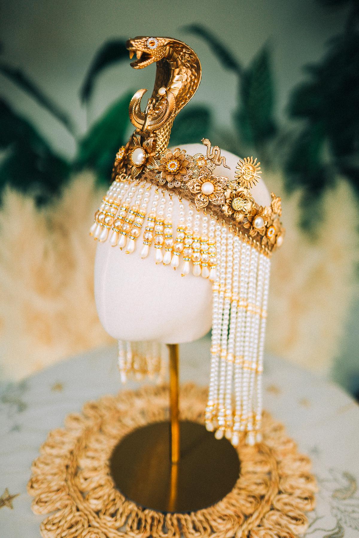 Gold Cobra Cleopatra Crown Egyptian Headdress Costume Tiara - Etsy