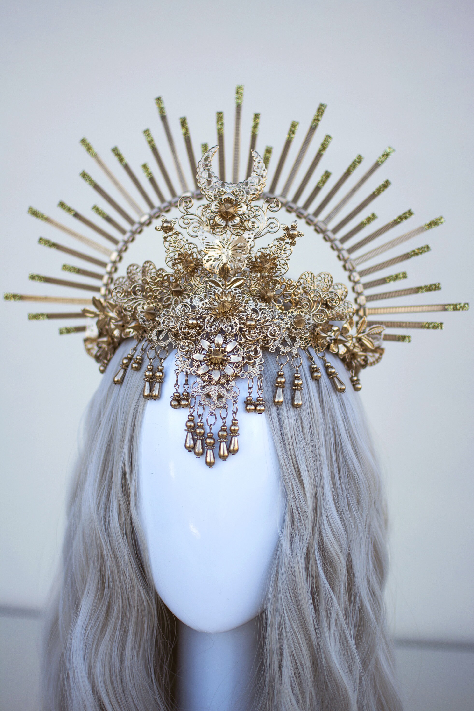 Angel Crown Gold Halo Crown Halo Headlights Headpiece | Etsy