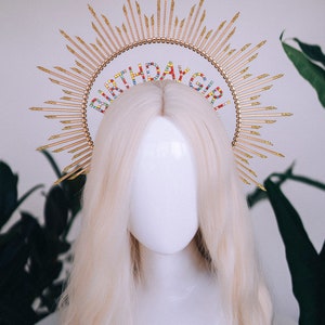 Birthday Crown, Birthday Headband, Birthday Girl, Birthday Party, Gold ...