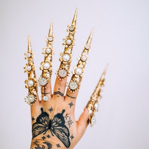 Gold Finger Jewellery 1 Piece, Gold Bracelet, Nails Jewellery ...