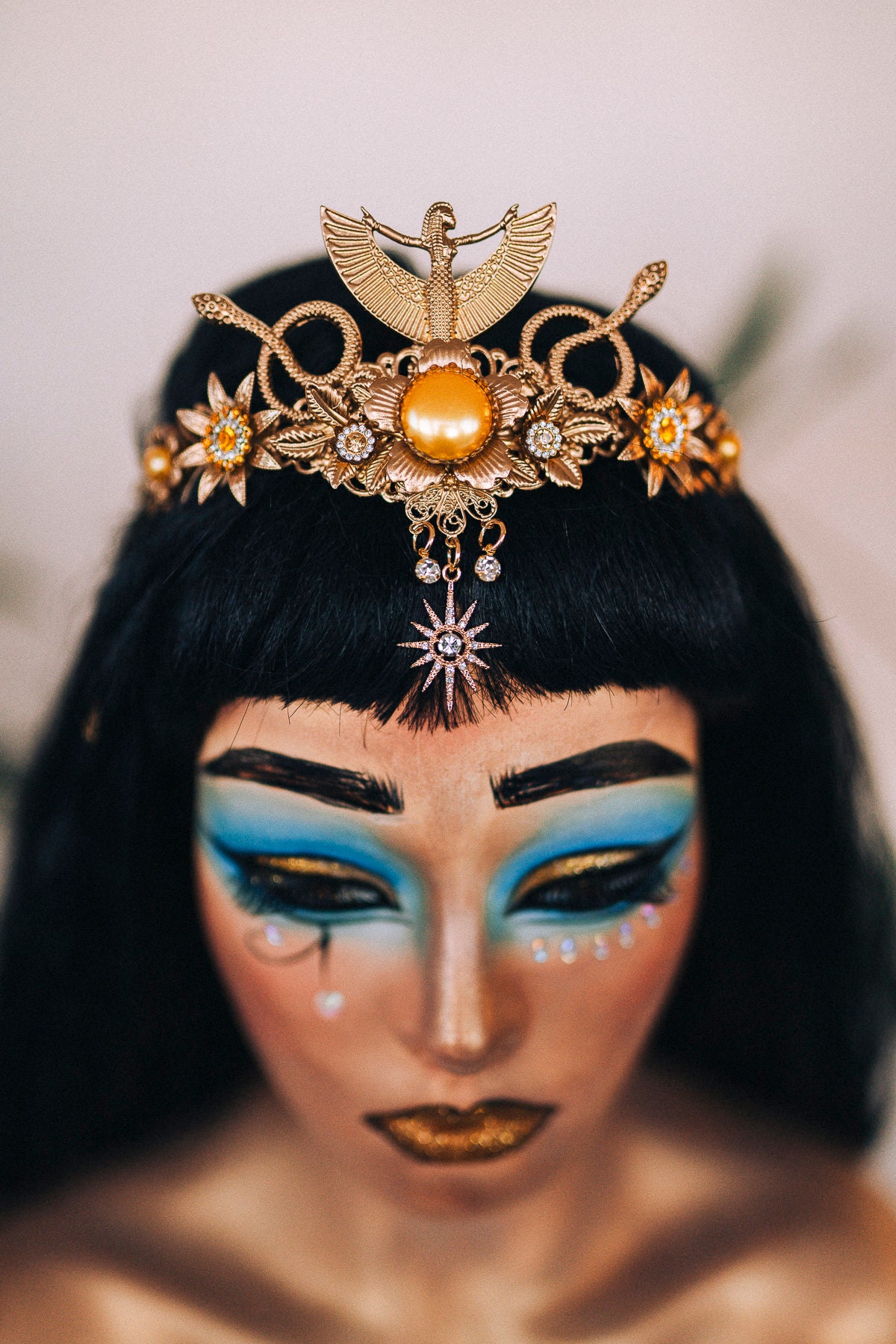 Cleopatra Egyptian Gold Goddess Tiara - Etsy