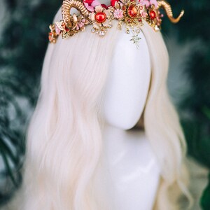 Aries Crown Zodiac Signs Jewellery Fairy Crown Gold Horns Headpiece ...