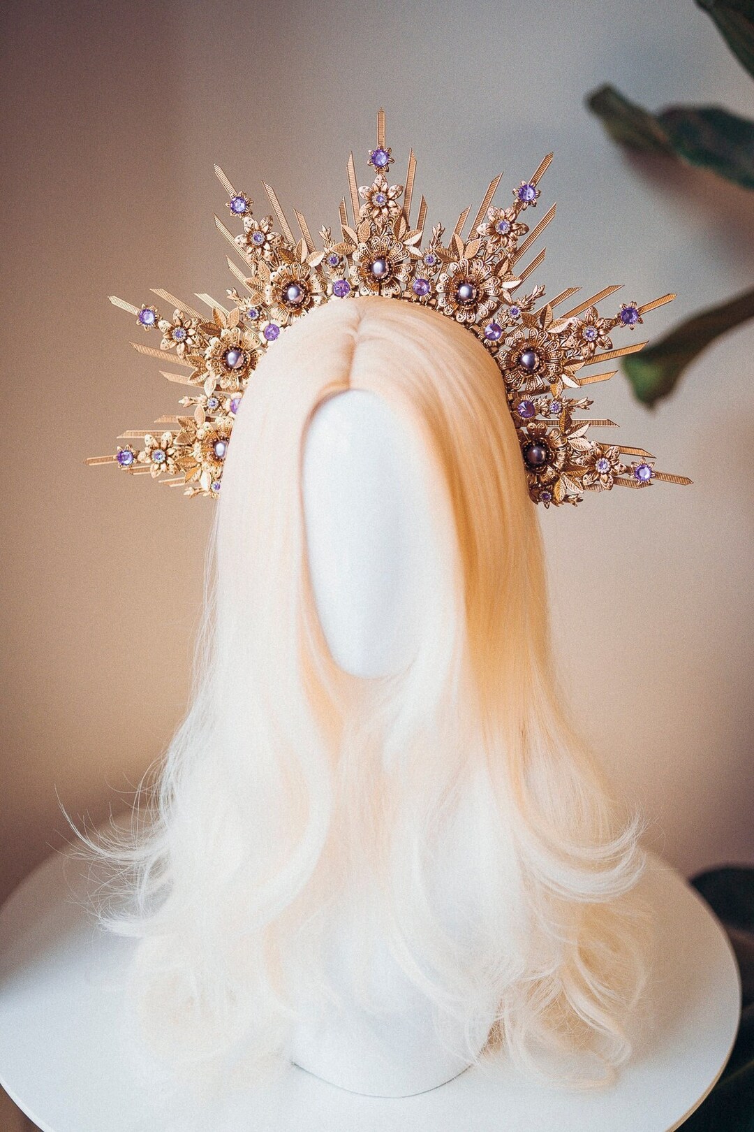 Lavender Halo Crown, Halo, Halo Crown, Halo Headpiece, Halo Headband ...