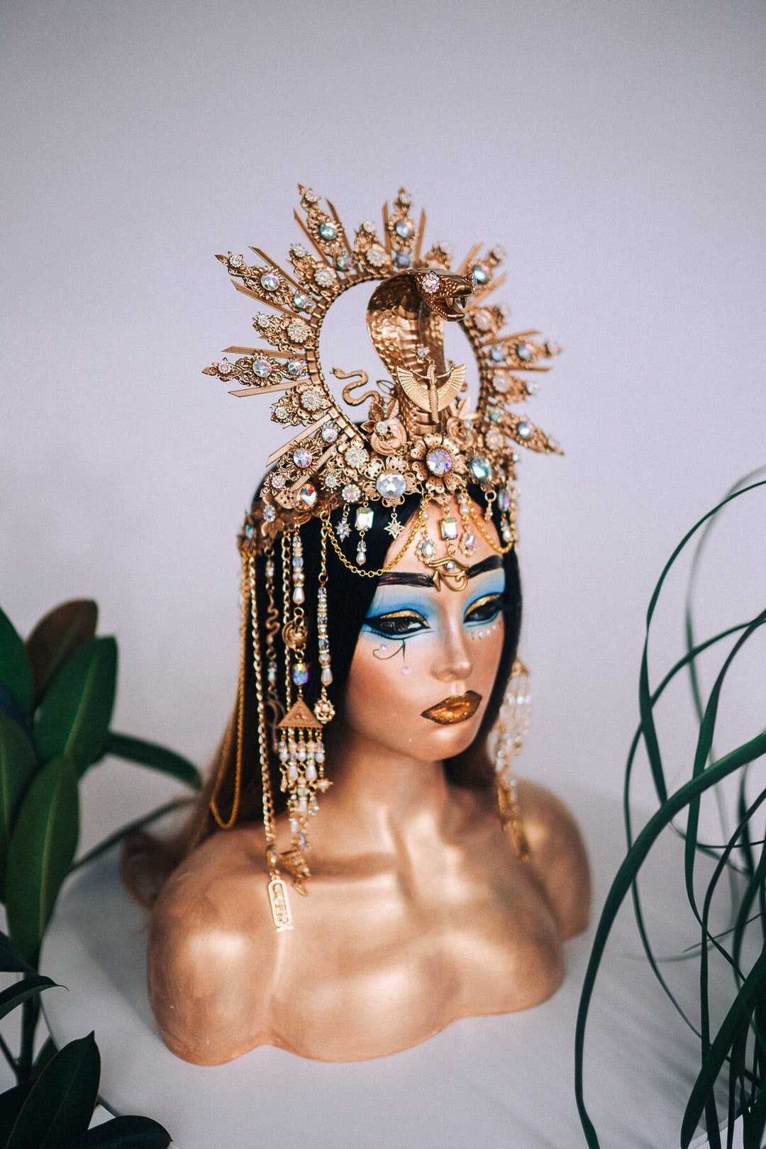 Cleopatra Crown, White Pearl Crown, Wedding Tiara, Pearl Jewellery ...