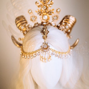 Gold Aries Crown, Aries Zodiac Signs, Zodiac Jewellery, Aries Crown ...