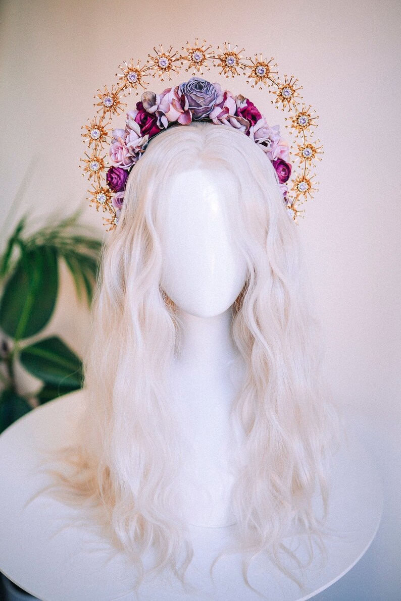 Boho Wedding Gold Halo Boho Wedding Crown Wedding Headpiece - Etsy