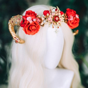 Aries Crown Zodiac Signs Jewellery Fairy Crown Gold Horns Headpiece ...