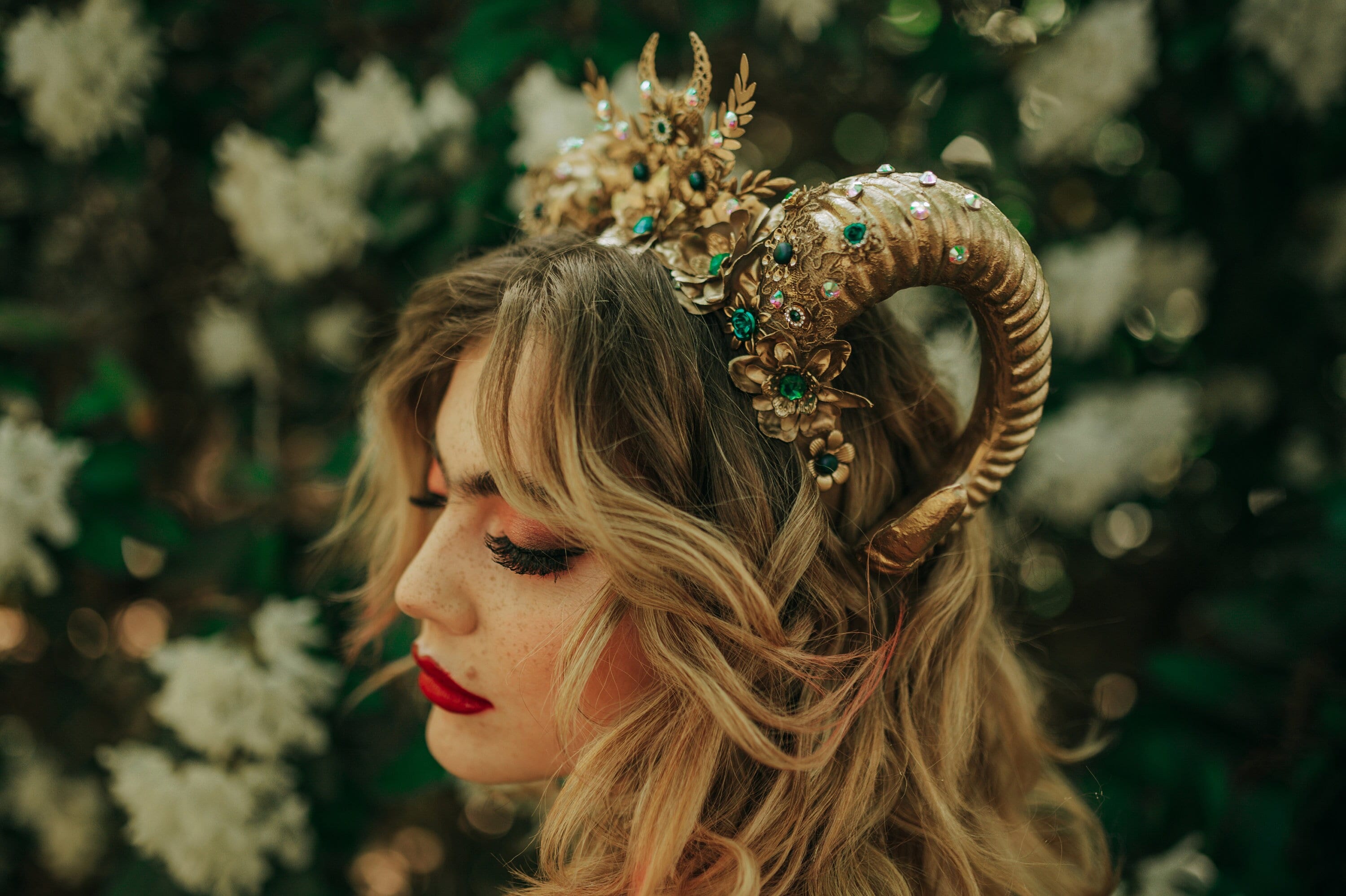 Aries Crown Zodiac Signs Celestial Headband Festival Fashion Gold Horns ...