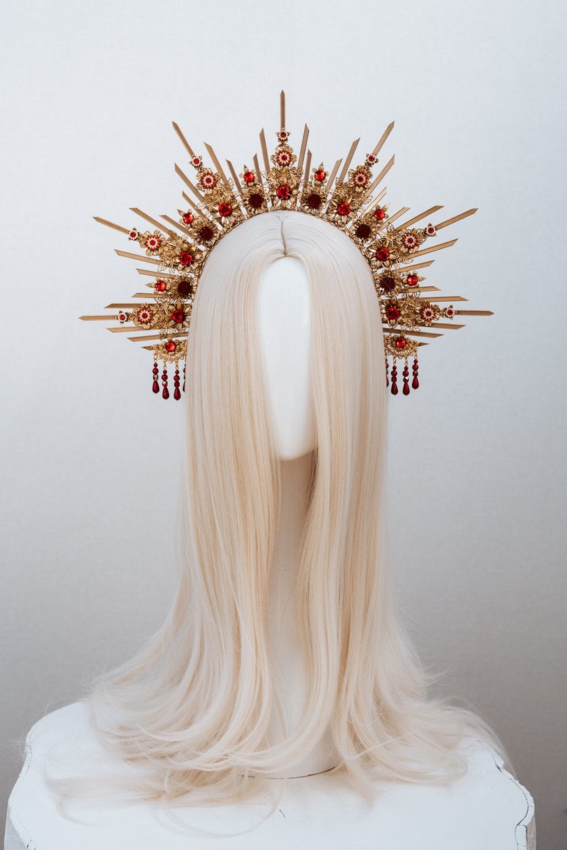 Red Halo Crown Halo Halo Crown Halo Headpiece Halo | Etsy