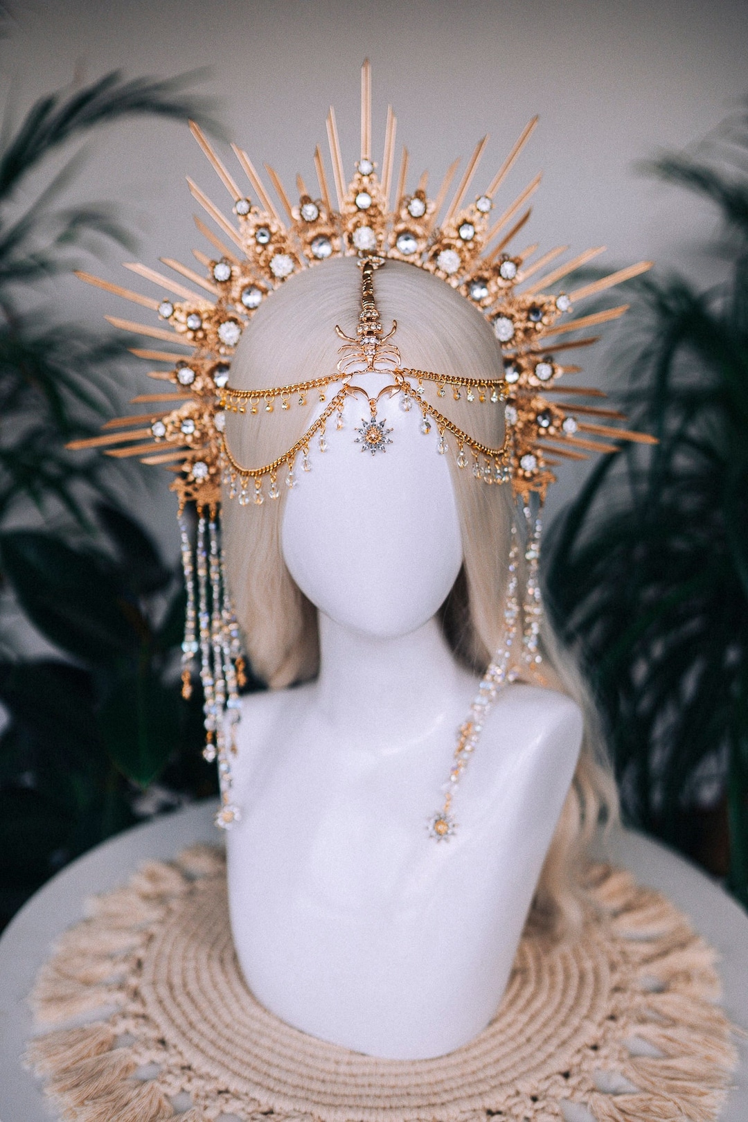 Scorpio Crown, Zodiac Signs, Zodiac Jewelry, Gold Crown, Black Flower ...