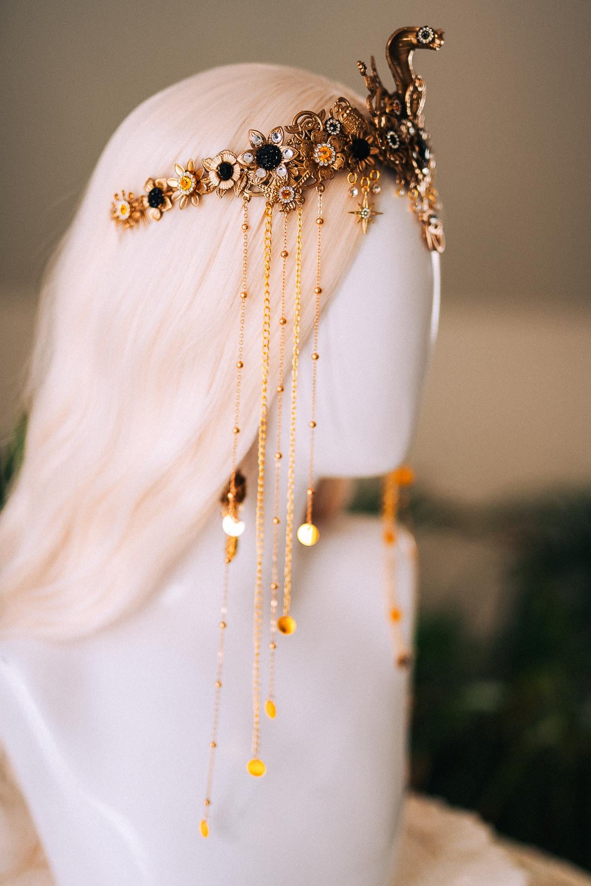 Cleopatra Snake Tiara Gold Egyptian Headpiece Goddess Costume Accessory ...