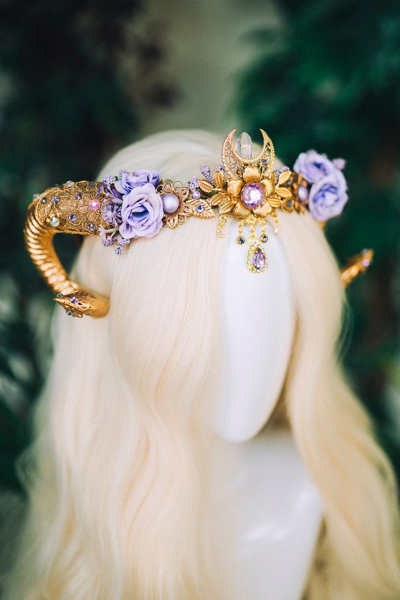 Aries Crown Zodiac Signs Jewellery Fairy Crown Gold Horns - Etsy