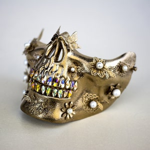 Gold Skull Mask, Skeleton Costume, Burning Man, Festival Accessories ...