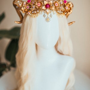 Aries Crown Zodiac Signs Celestial Headband Festival Fashion Gold Horns ...