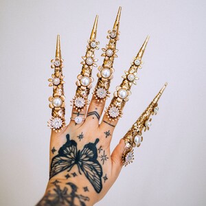 Gold Finger Jewellery 1 Piece, Gold Bracelet, Nails Jewellery ...