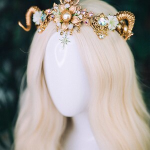 Aries Crown Zodiac Signs Jewellery Fairy Crown Gold Horns Headpiece ...