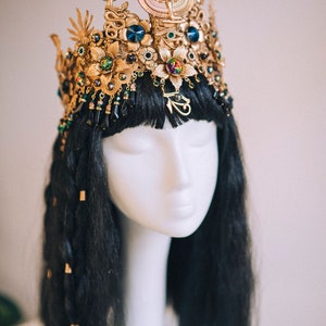 Royal Serpent Cleopatra Crown Egyptian Headpiece Costume Tiara - Etsy