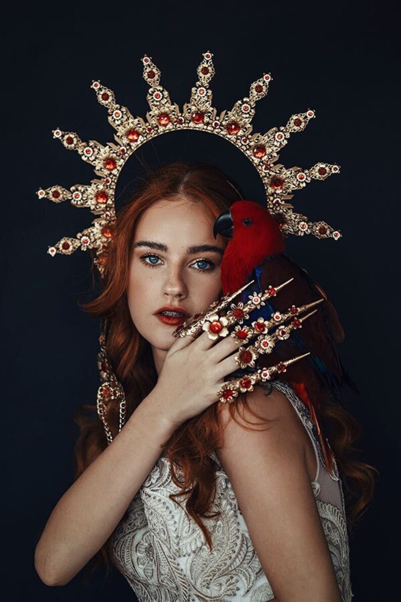 Red Halo Crown Moon Child Halo Halo Halo Crown Halo - Etsy