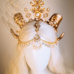 Gold Aries Crown, Aries Zodiac Signs, Zodiac Jewellery, Aries Crown ...