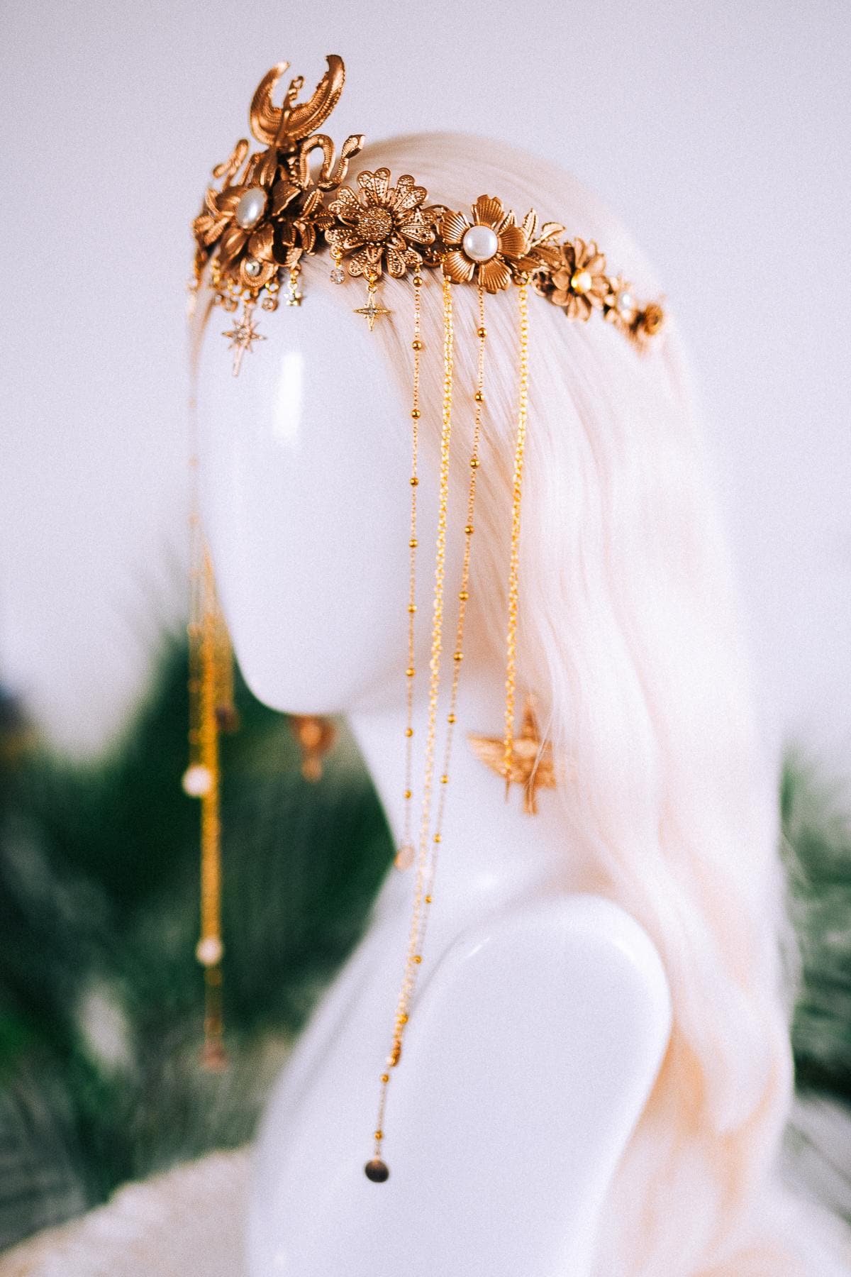 Cleopatra Golden Chain Tiara Egyptian Goddess Headpiece - Etsy