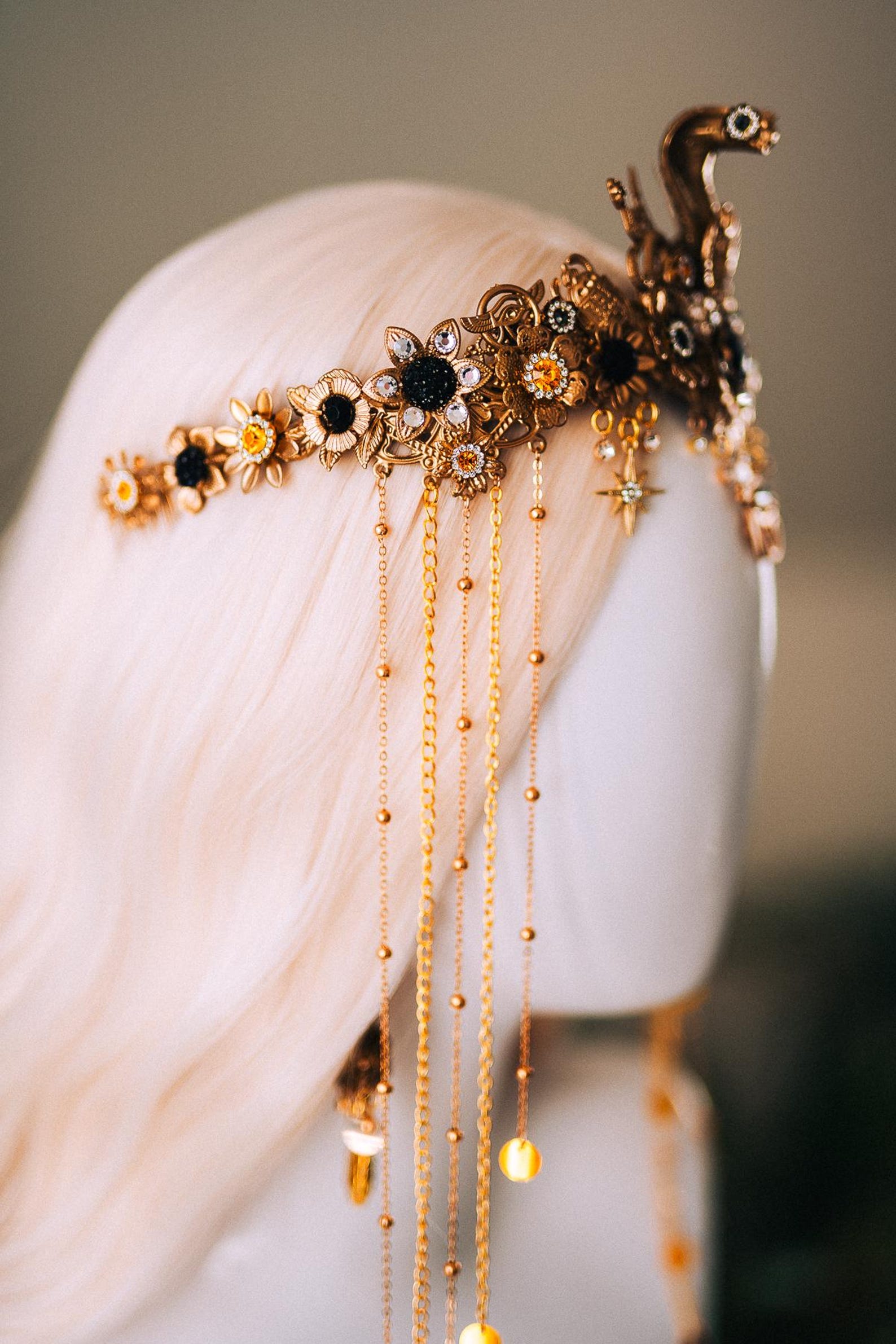 Cleopatra Snake Tiara Gold Egyptian Headpiece Goddess Costume Accessory ...