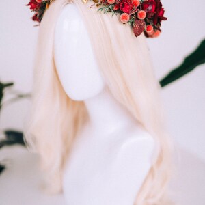 Christmas Flower Crown, Christmas Hair Wreath, Christmas Wreath ...