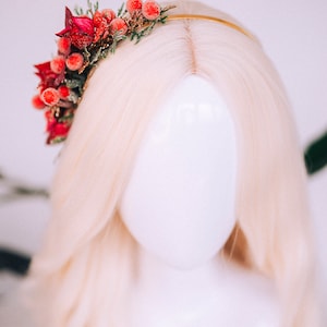 Christmas Flower Crown, Christmas Hair Wreath, Christmas Wreath ...