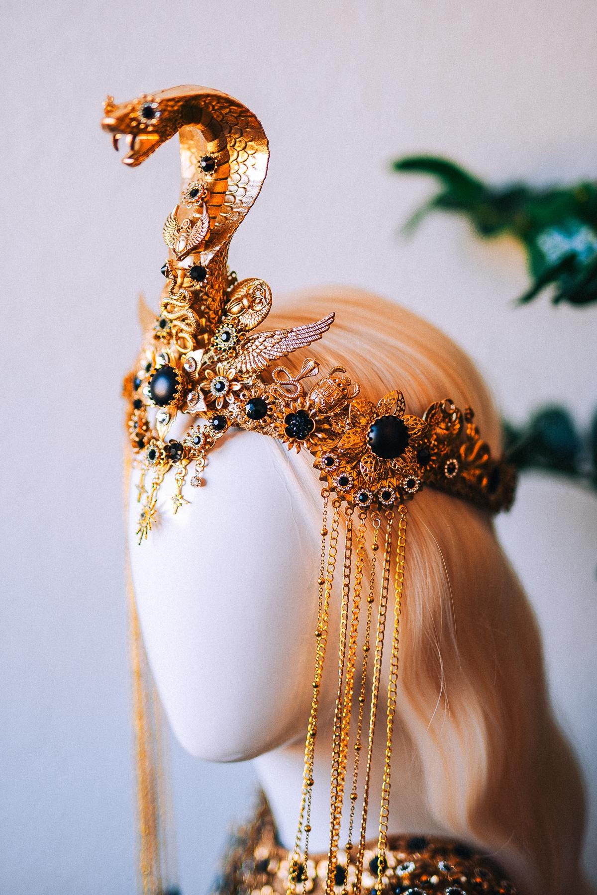 Cleopatra Royal Cobra Headdress Egyptian Goddess Crown - Etsy