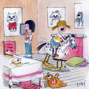 Illustrations Caricatures Cartoons According to Your - Etsy