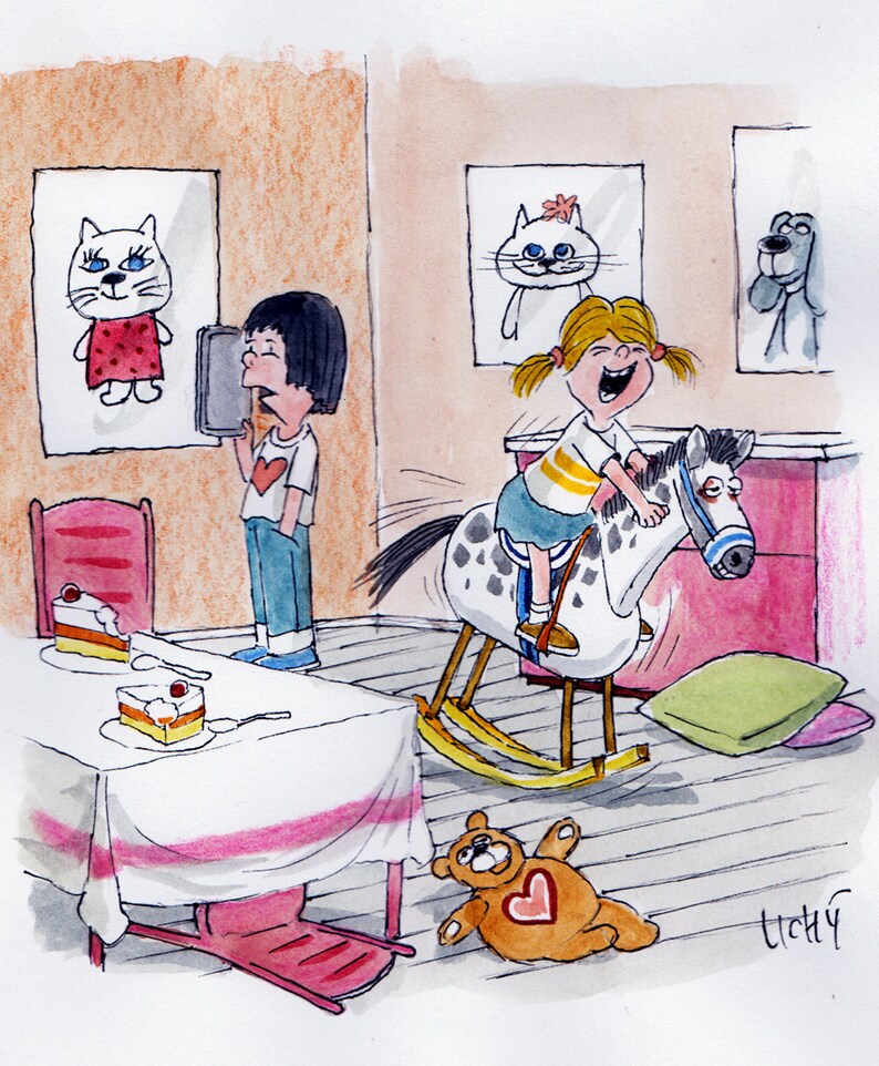 Illustrations Caricatures Cartoons According to Your - Etsy