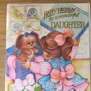 RARE Vintage/retro Circa 1980s 'happy Birthday to a Wonderful Daughter ...