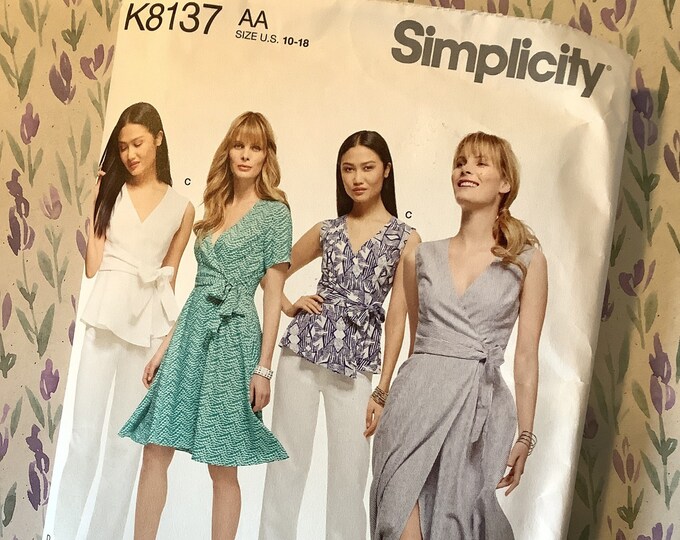 Uncut 2018 Simplicity Sewing Pattern K8137 for Misses'/women's Wrap ...