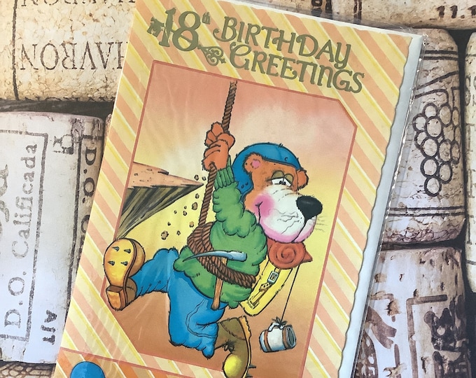 RARE Vintage Circa 1980s '18th Birthday Greetings' Card Kitsch/super ...
