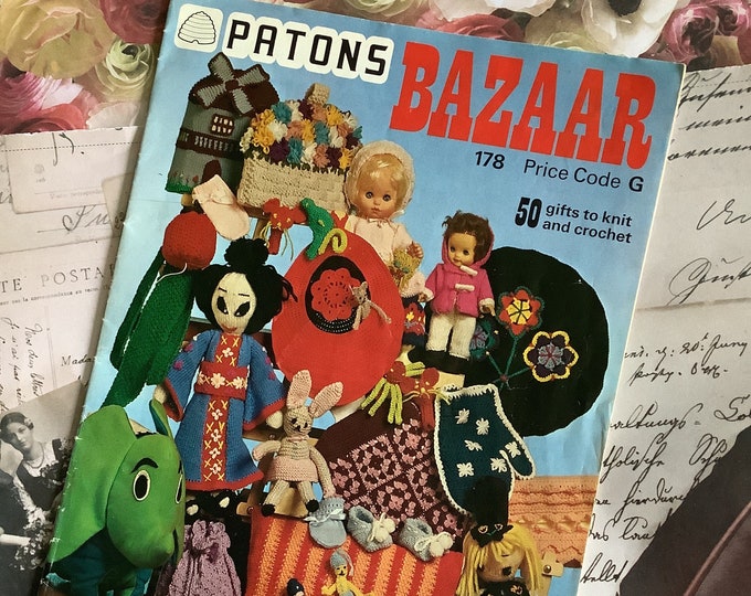 RARE Vintage 1970s Patons No 178 'bazaar Book' Knitting Pattern Booklet ...