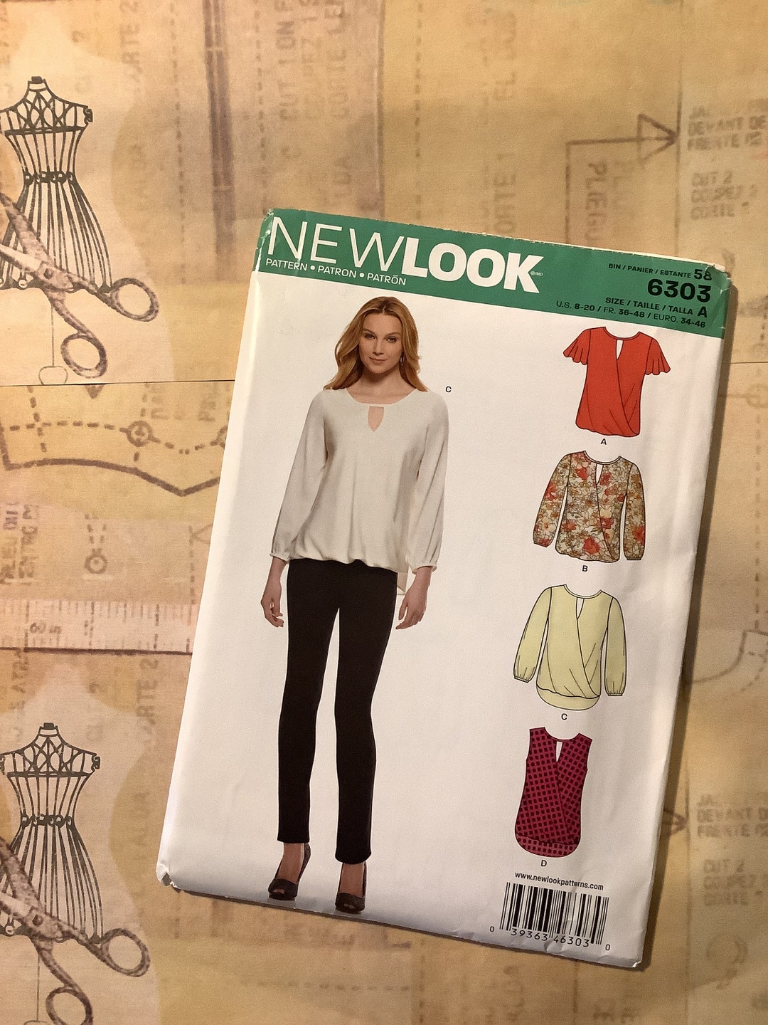 Uncut 2014 New Look Sewing Pattern No 6303 for Ladies Wardrobe Staple ...
